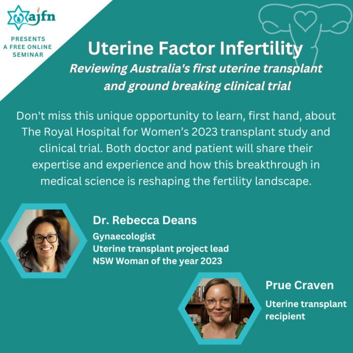 Absolute Uterine Infertility Webinar - Australian Jewish Fertility Network